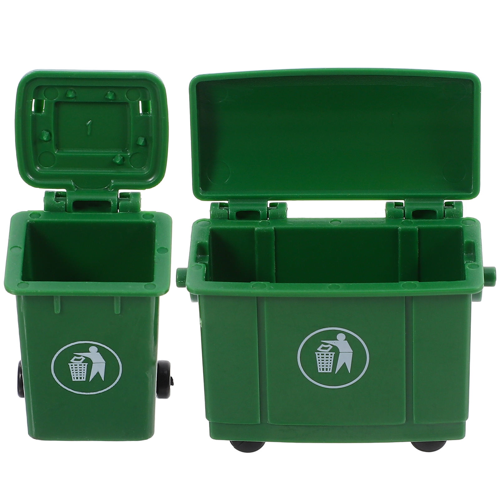 Raindrops Mini Toy Trash Can Mini Trash Can Green Plastic 1 Set ...