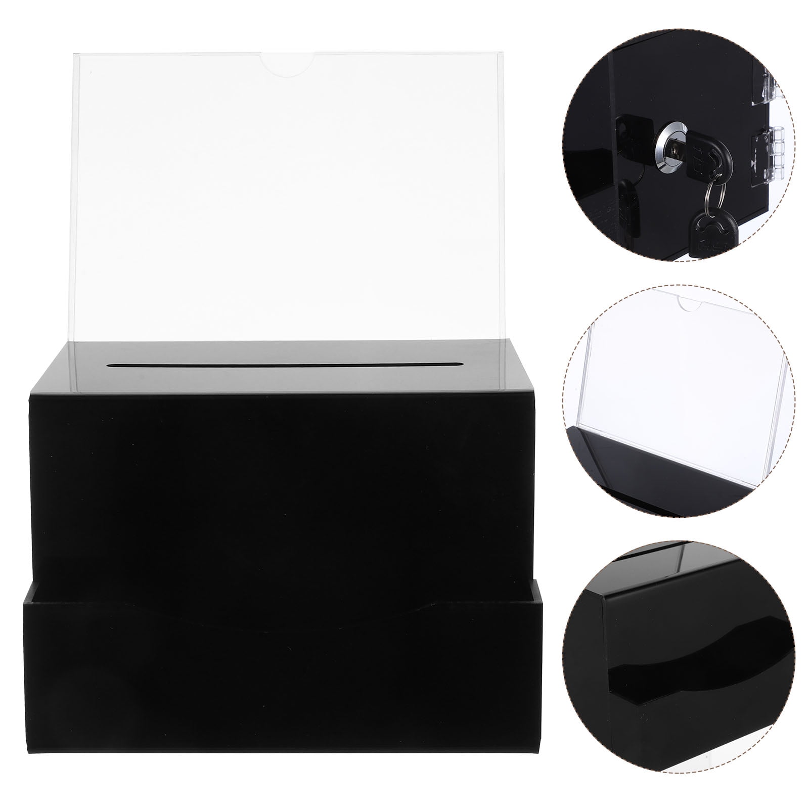 Raindrops 1 Set of Fundraising Donation Box with Lock Public Ballot Box ...