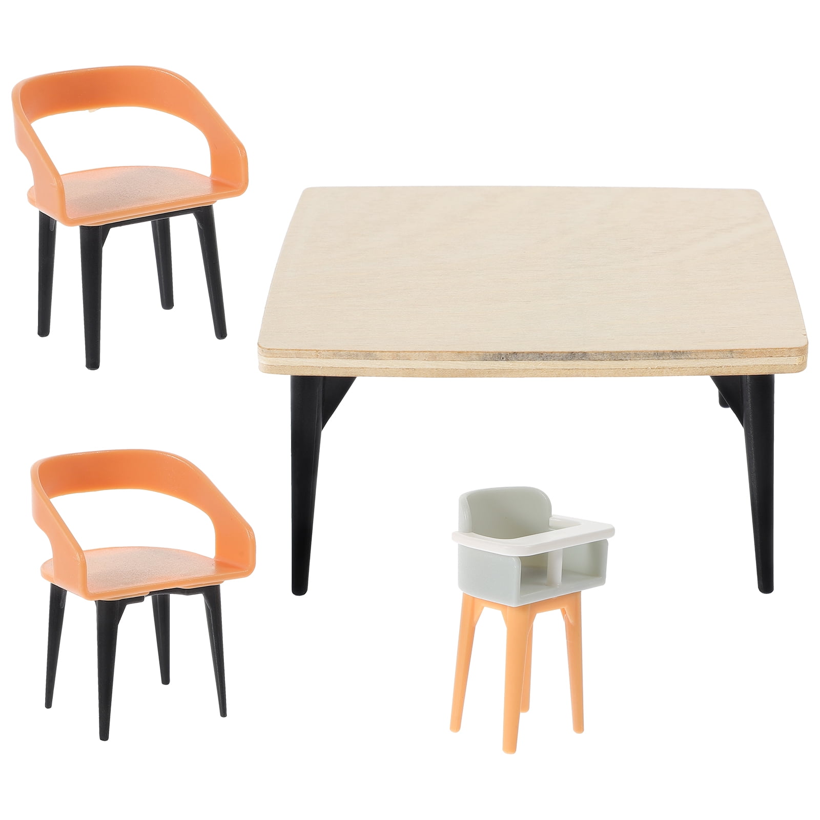 Raindrops 1 Set of Mini Wooden Dining Table Chair Set Doll House Mini ...