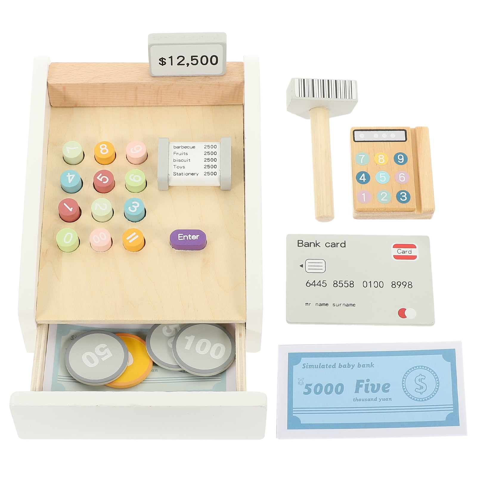 Raindrops 1 Set of Pretend Play Cash Register Toy Classical Cash ...