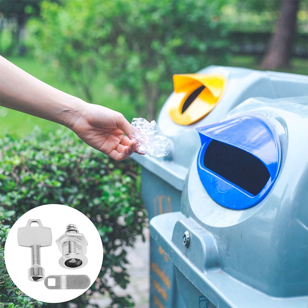 Raindrops 1 Set of Triangle lock Outdoor Peel Box Lock Trash Can Lock ...