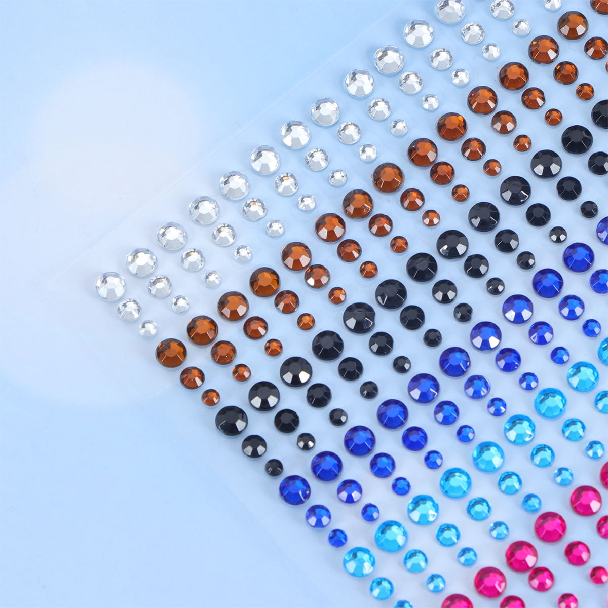 Raindrops 1 Sheet Adhesive Rhinestone Stickers Acrylic Assorted Color ...