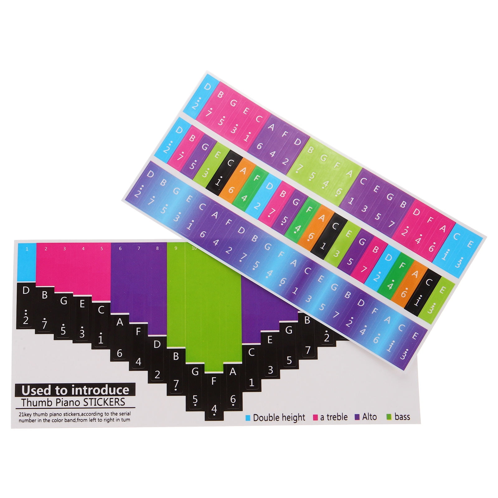 Raindrops 1 Sheet Note Sticker Thumb Piano Note Sticker Kalimba Finger ...