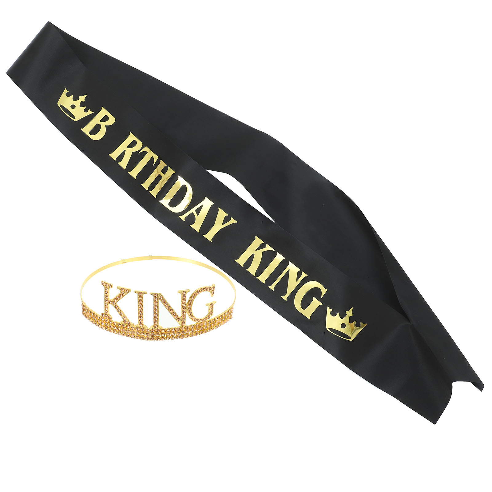 DEMACRIO Decorative Crown Sash Elegant 1 Set For Men Dances 16.00X16 ...