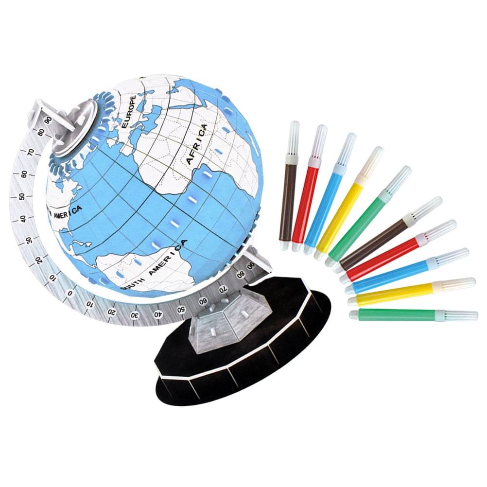 Raindrops 1 set of Painting Globe Model DIY Globe Decor Kids Learning ...