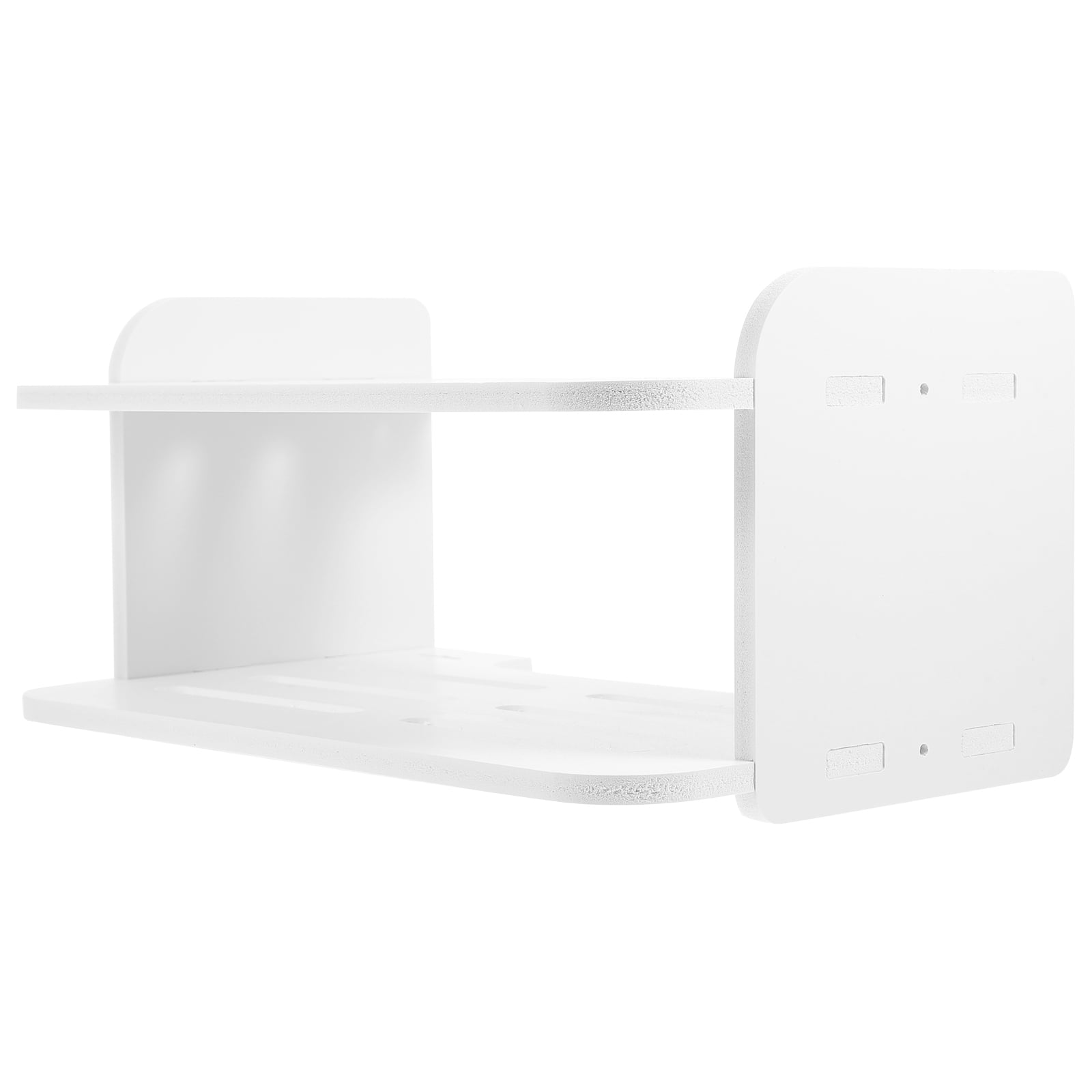 Raindrops White Wall Mount Storage Shelf for Bathroom Cable Box Router ...
