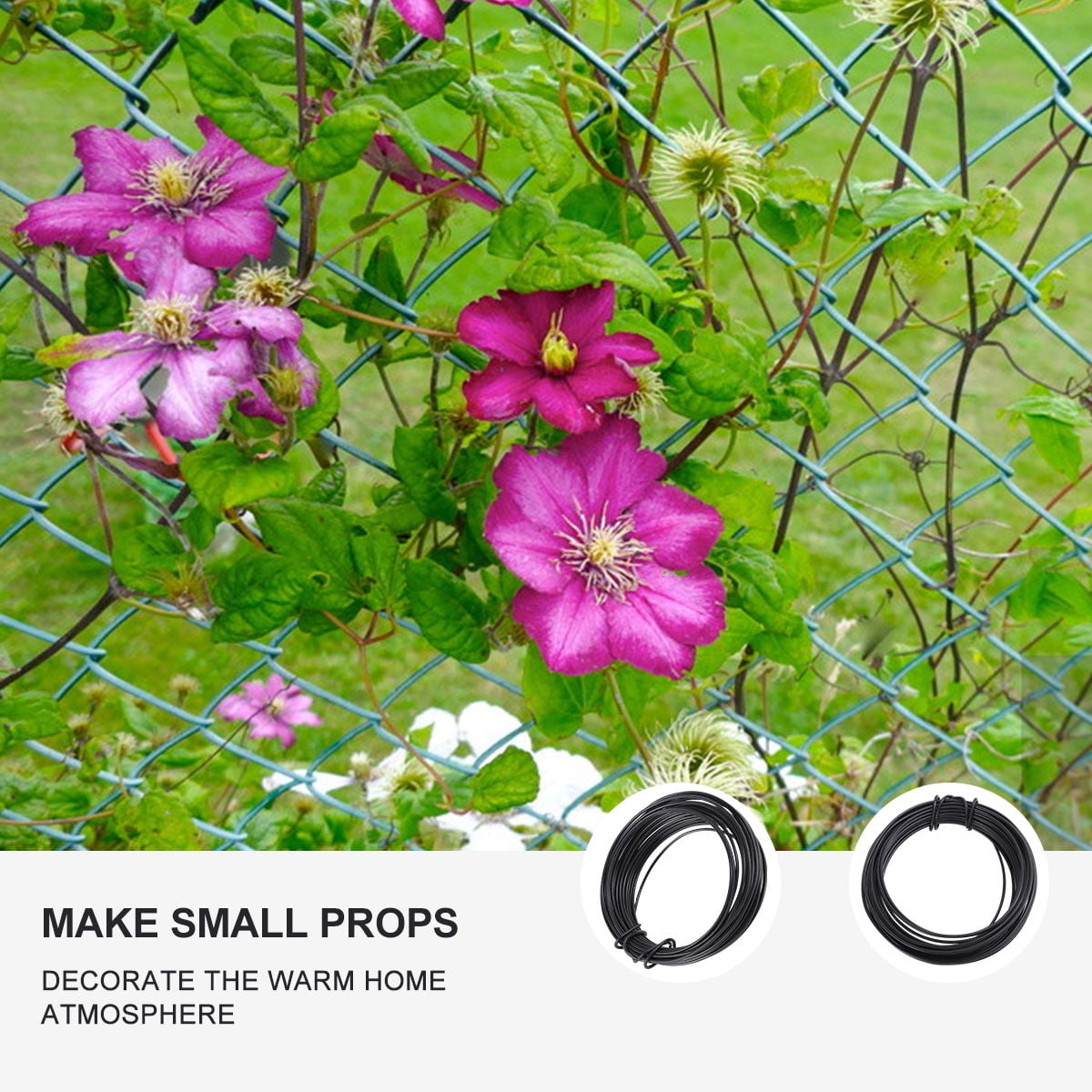 Raindrops 10 M Climbing Frame Wire for Garden Plant Stakes Pergola ...