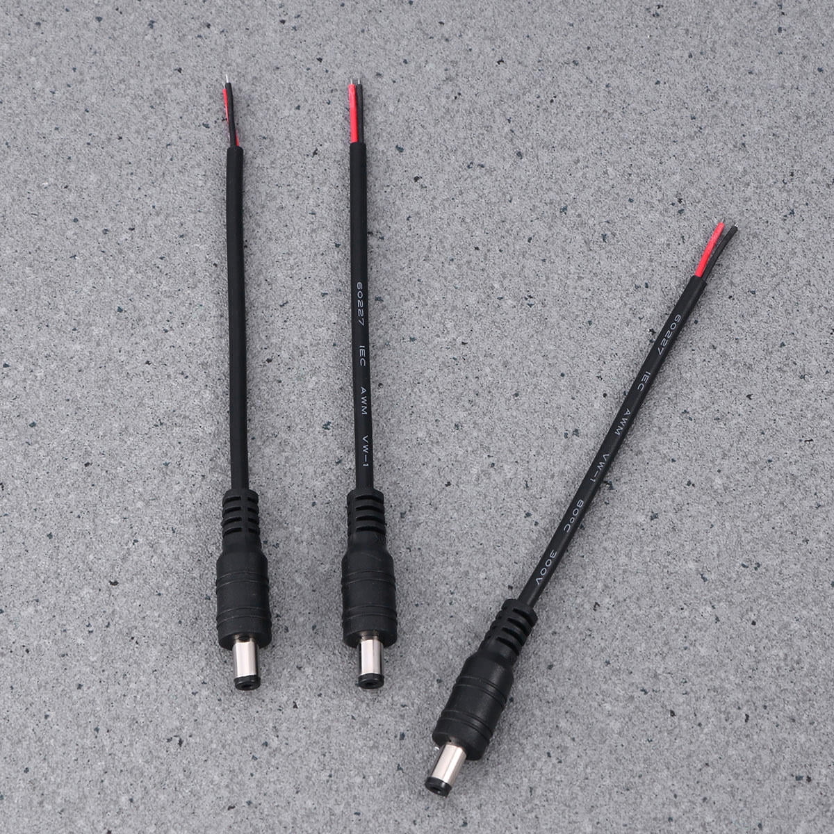 Raindrops 10 PCS 5.5x2.1mm Connector Plug Cable Jack Adapter for CCTV ...