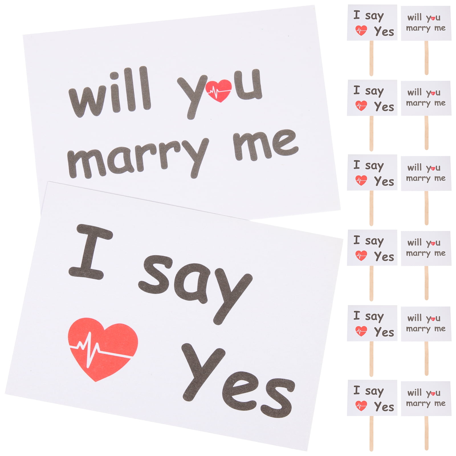 Raindrops Fun Wedding Photo Booth Props with HighQuality Wood DIY White ...