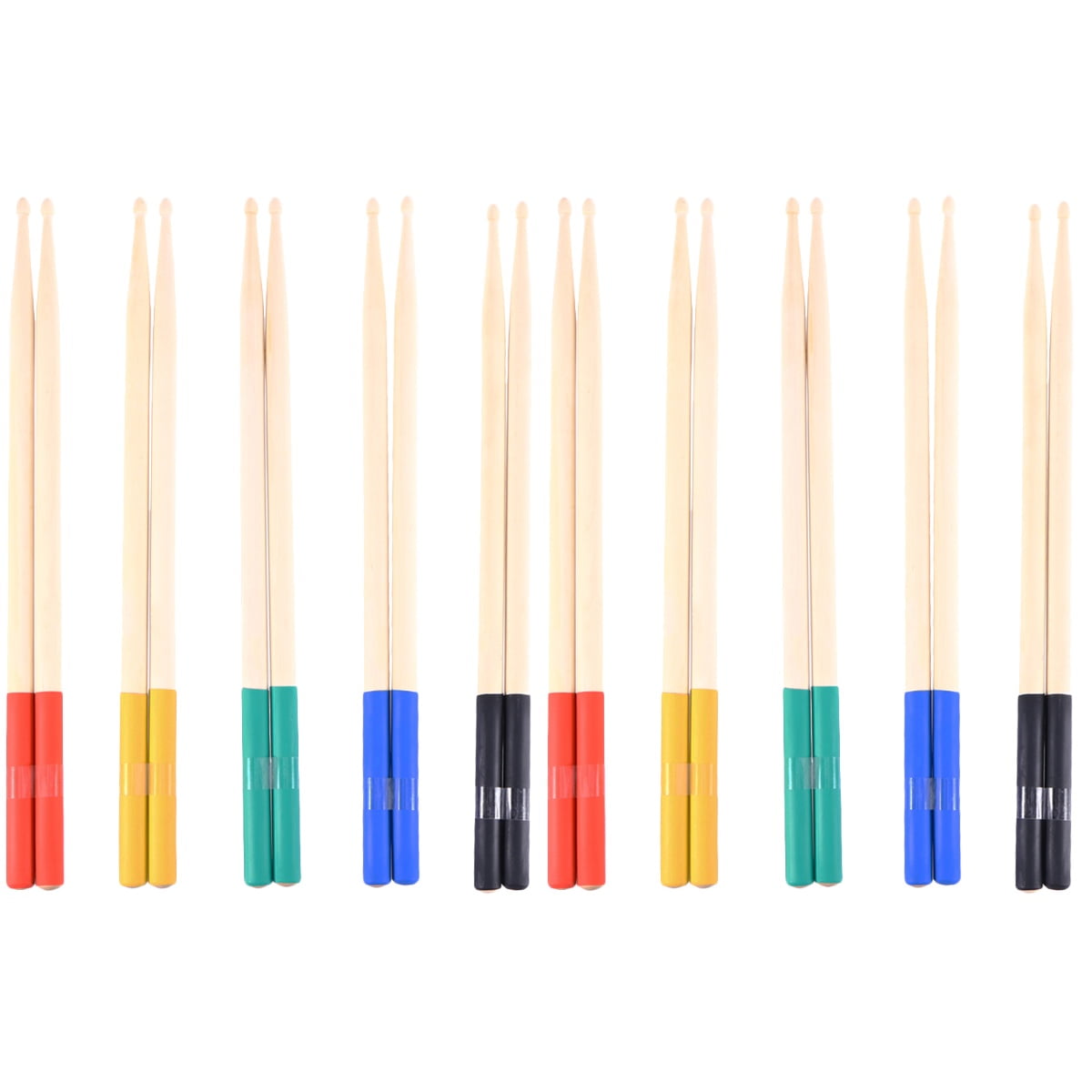 Raindrops 10 Pairs of 5A Maple Drum Sticks Drum Accessories Multi Color ...