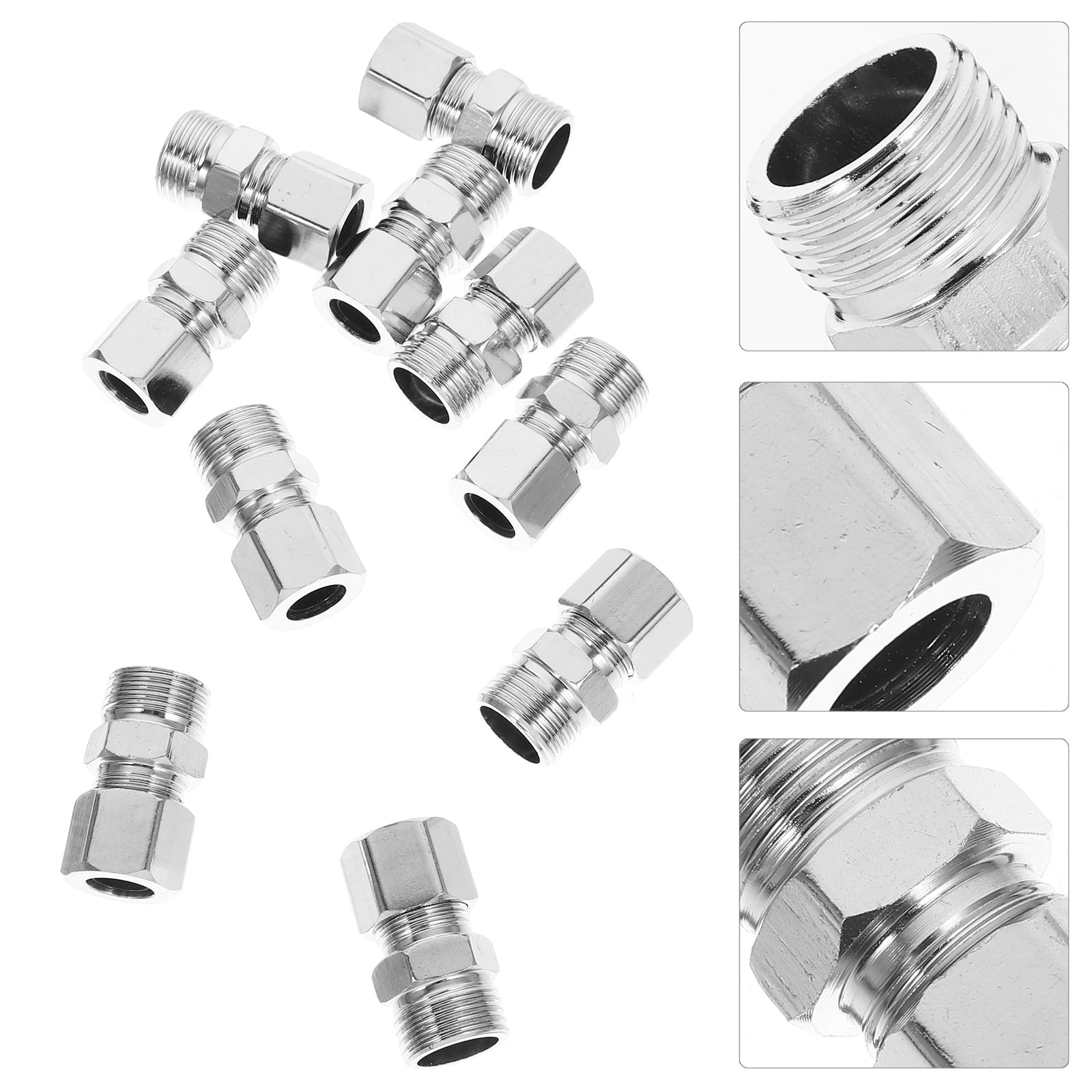 Raindrops 10 Pcs 1/2 Compression Fitting NPT Male Straight Adapter ...
