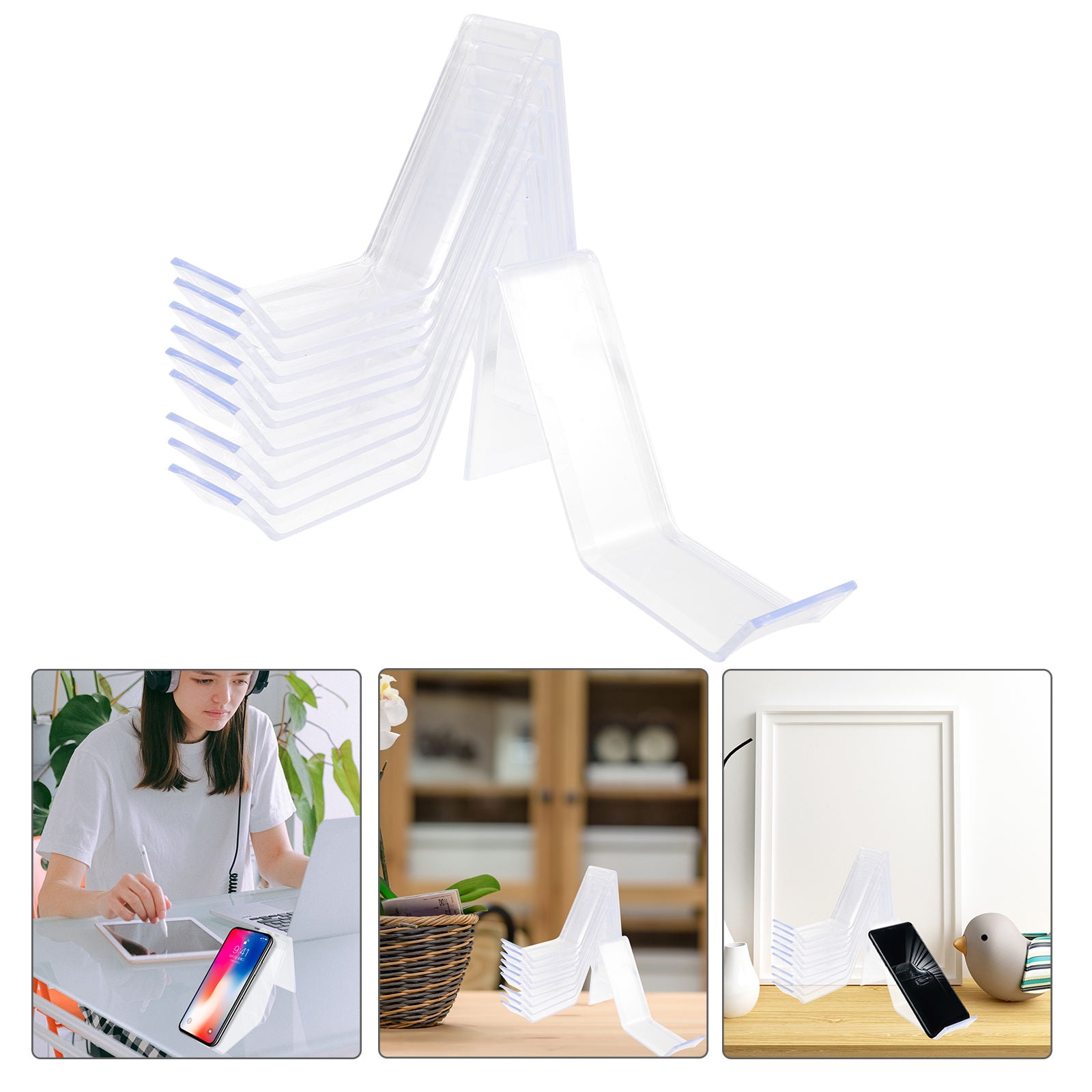 Raindrops 10 Pcs Acrylic Purse Organizer Shoe Display Stand Transparent ...