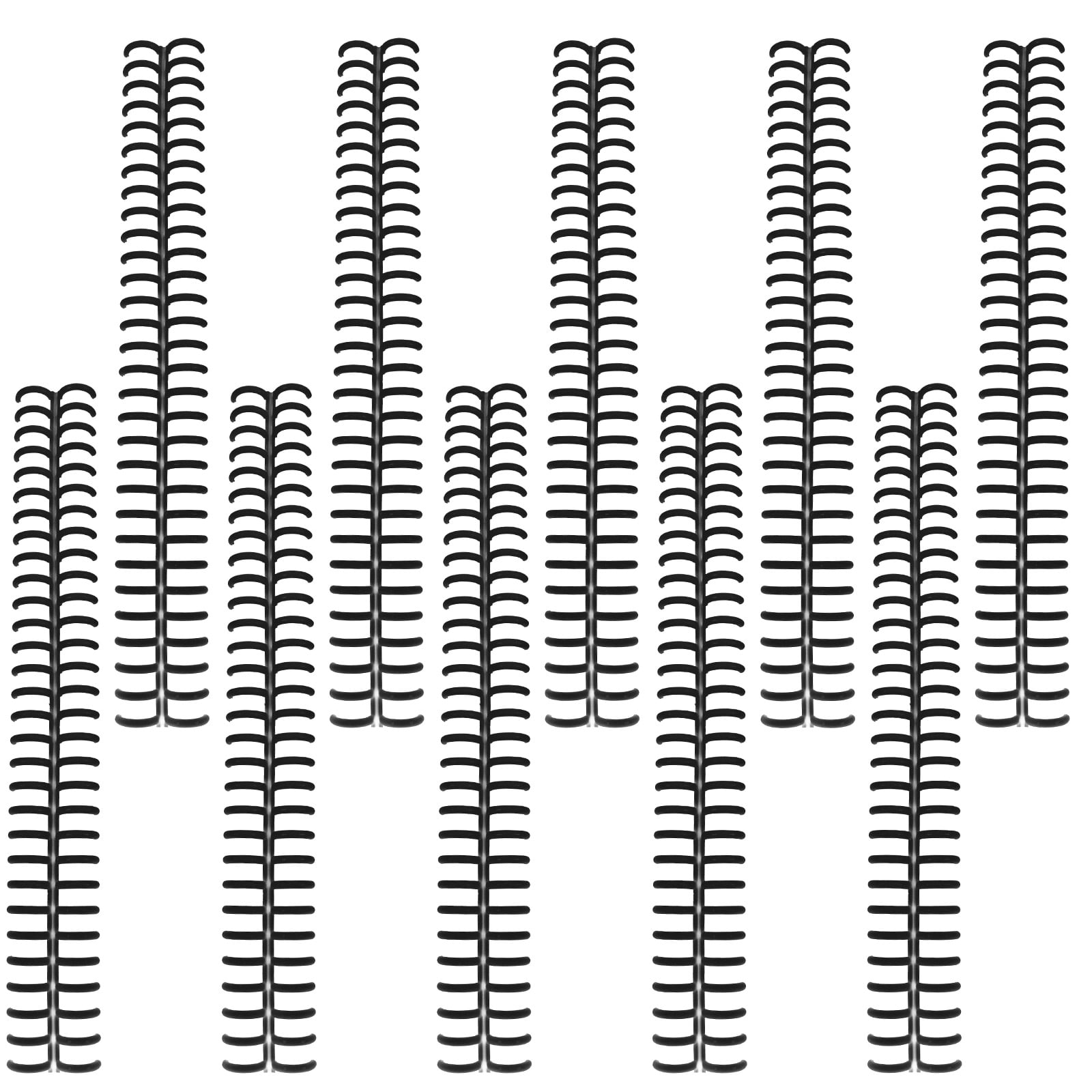 Raindrops 10 Pcs Binder Coil Binding Hinged Rings Spiral Office Black ...