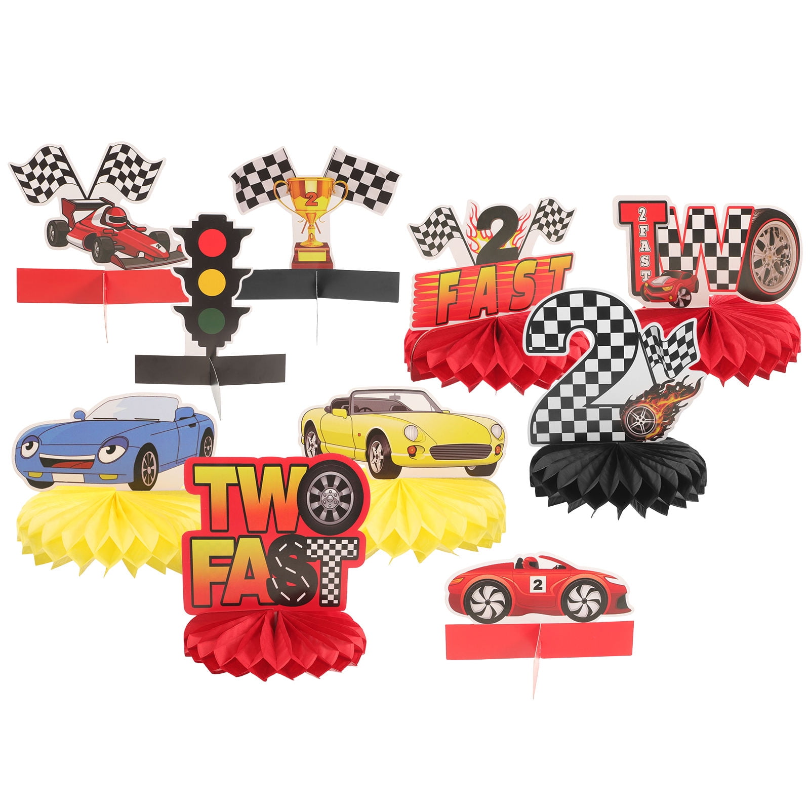 Raindrops 10 Pcs Car Themed Birthday Party Decorations Racing Speed ...