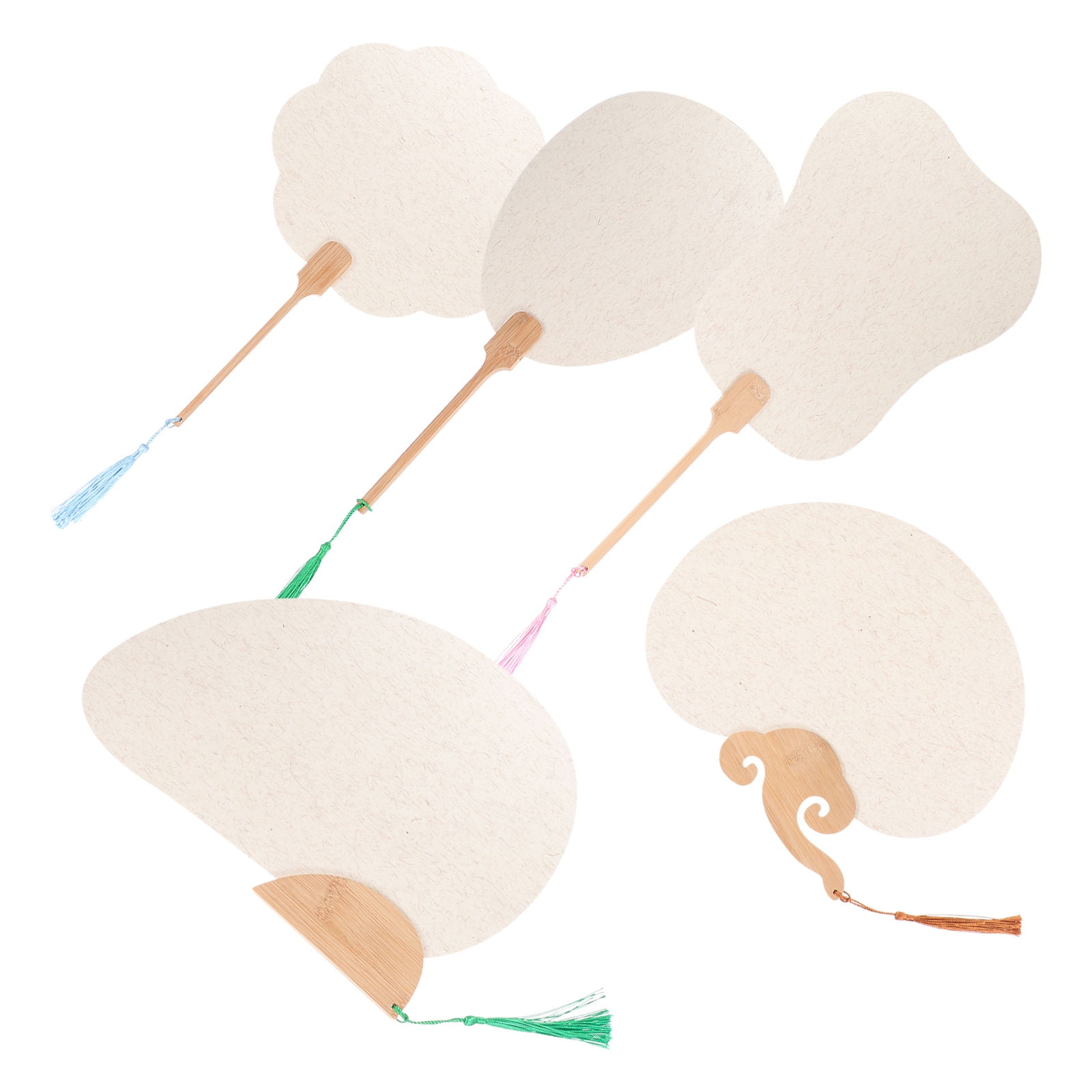 Raindrops 10 Pcs Chinese Art Paper Fans Blank Drawing Hand Fans DIY ...