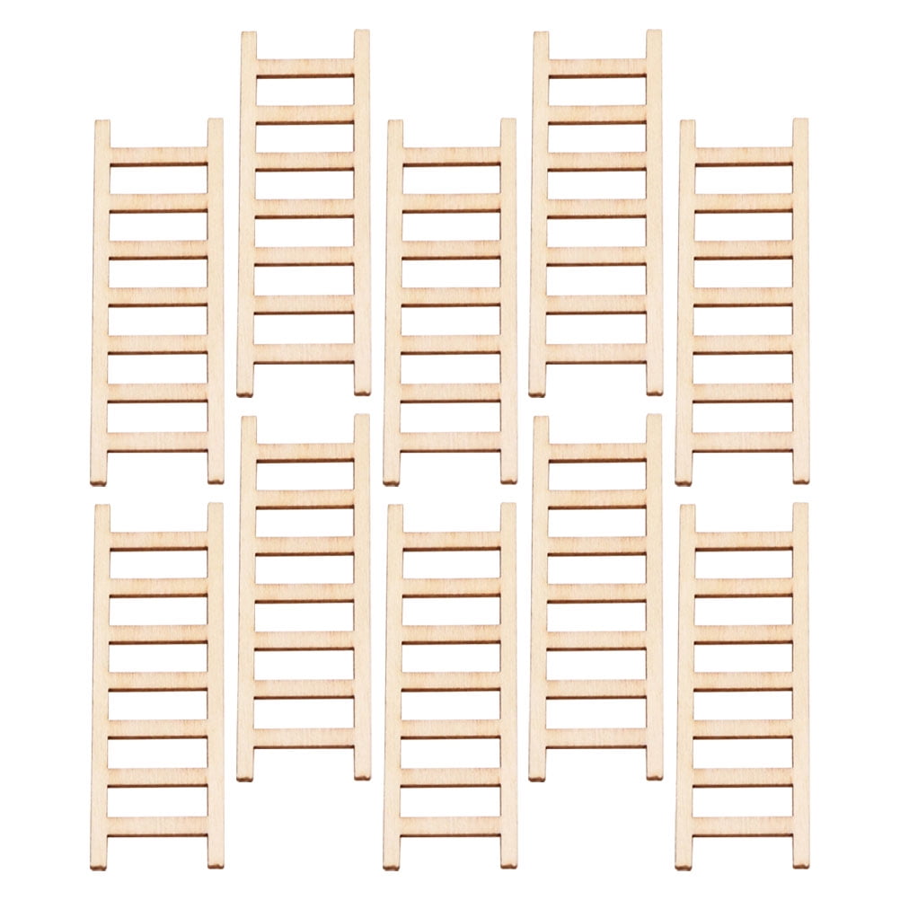 Raindrops 10 Pcs Dollhouse Furniture Step Ladder Mini Wooden - Walmart.com