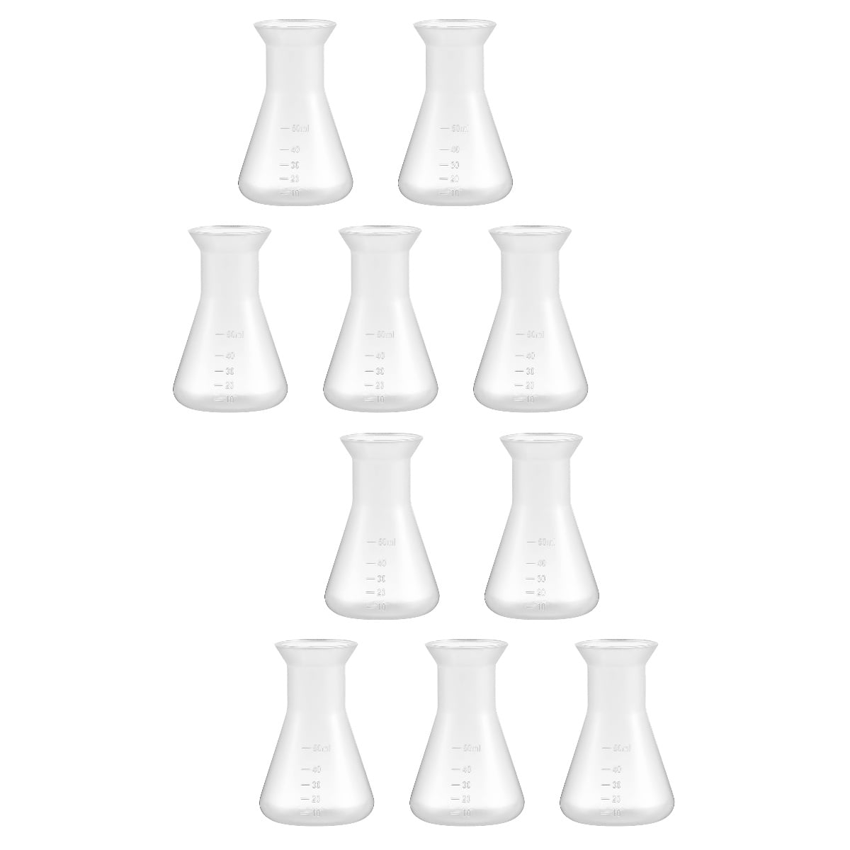 Raindrops 10 Pcs Erlenmeyer Flasks Conical Flasks Scientific Measuring ...