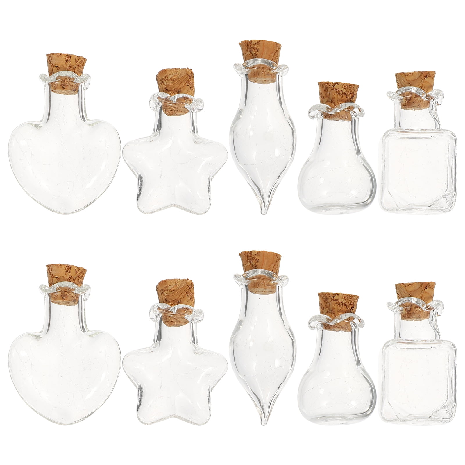 Raindrops 10 Pcs Flasks Dispenser Mini Glass Bottle Miniature Bottles ...