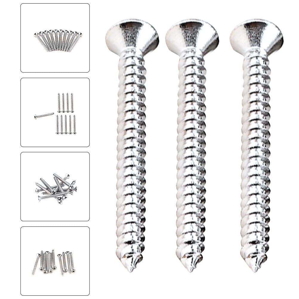 Raindrops 10 Pcs Guitar Neck Screws Stainless Steel Reinforcement Plate ...