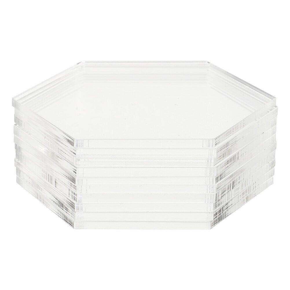 Raindrops 10 Pcs Hexagonal Plastic Sheet Poster Board Decorative Plates ...