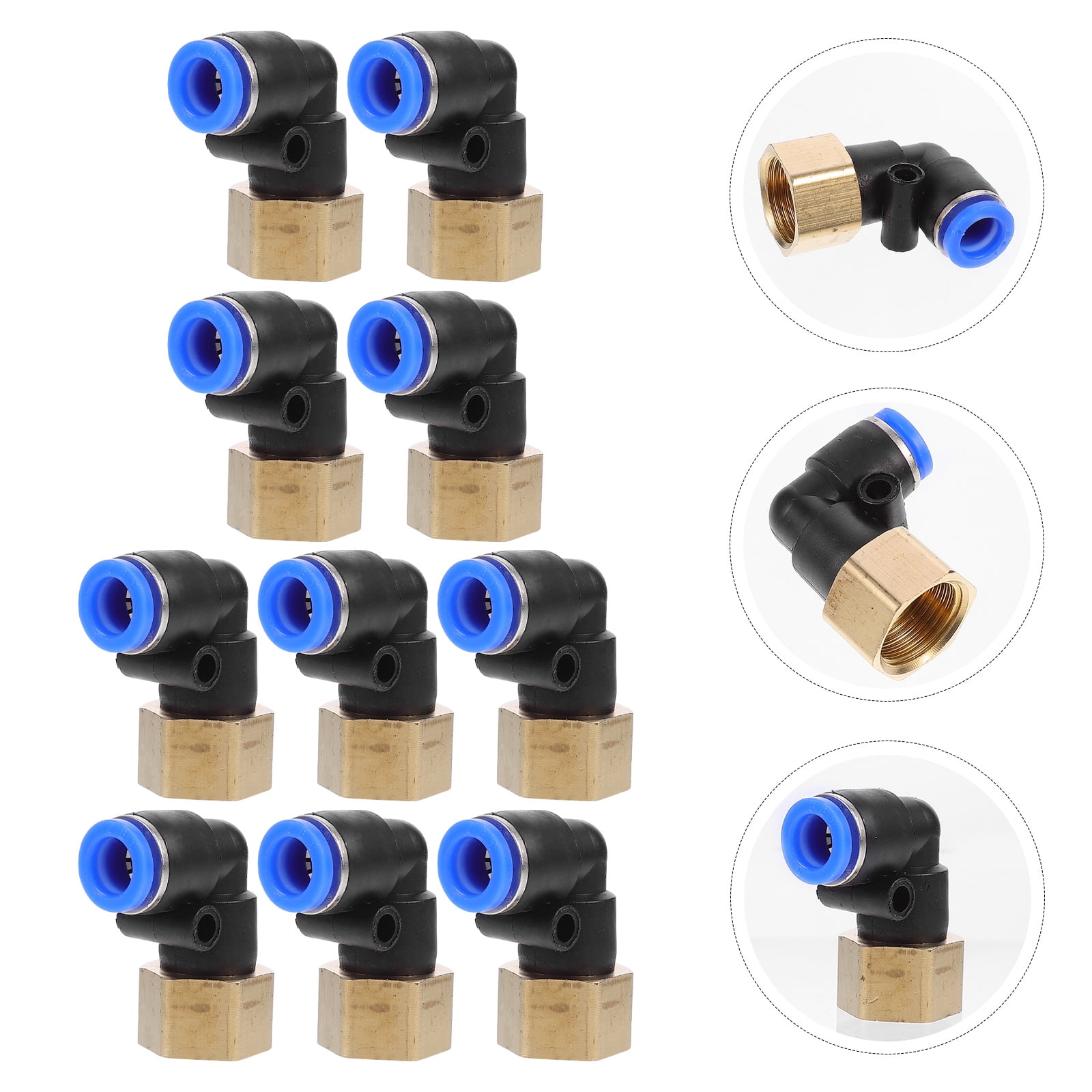 Raindrops 10 Pcs High Pressure Pneumatic Joint Swivel Elbow Connector ...