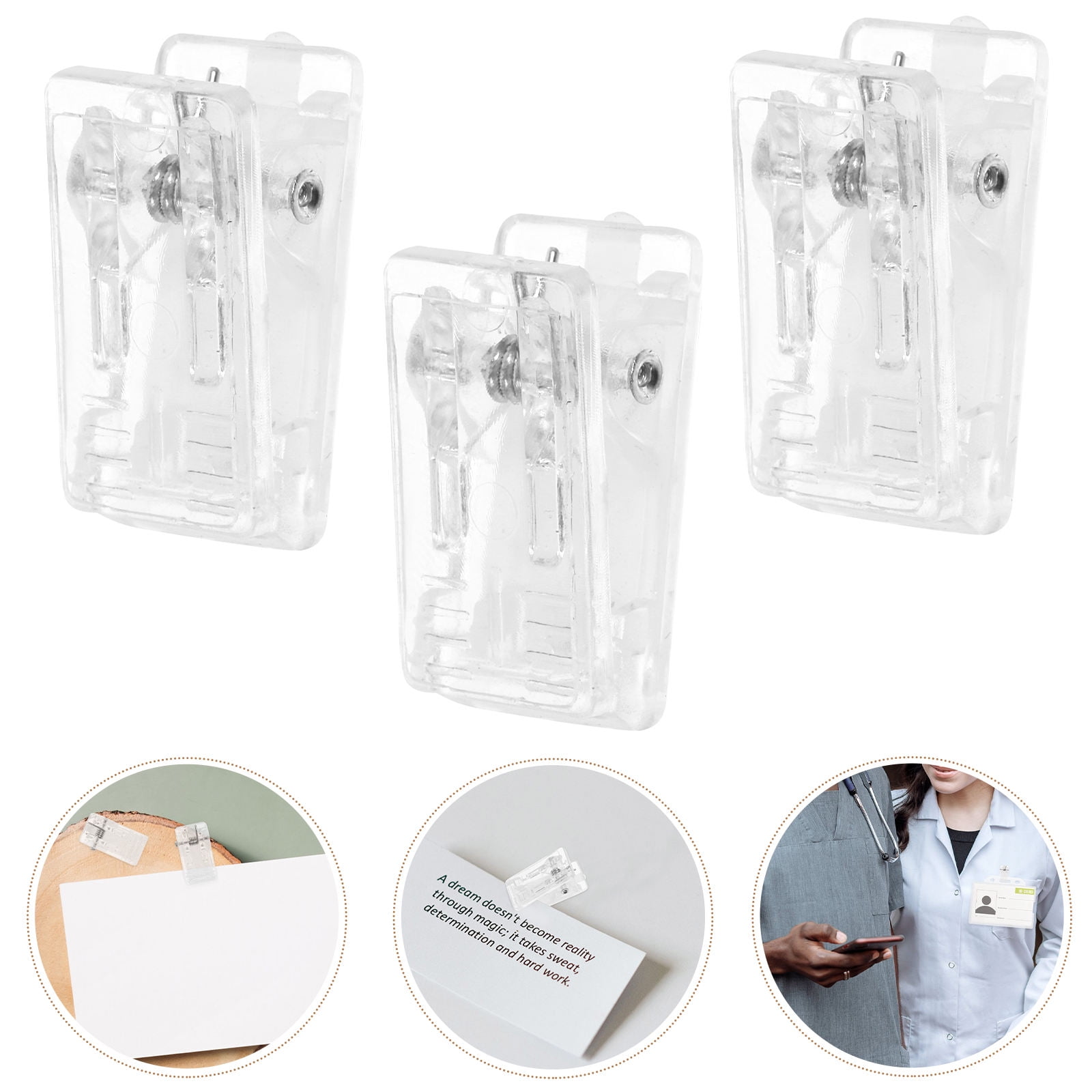 Raindrops 10 Pcs Id Badge Clip Name Tag Clips Clamps Paper Poster Work ...