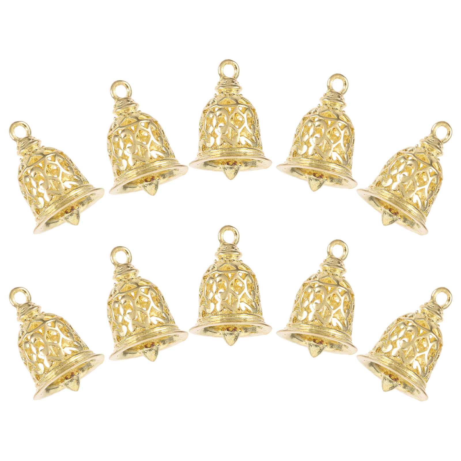 10pcs Golden Brass Bells for DIY Crafts Home Decoration and Jewelry ...