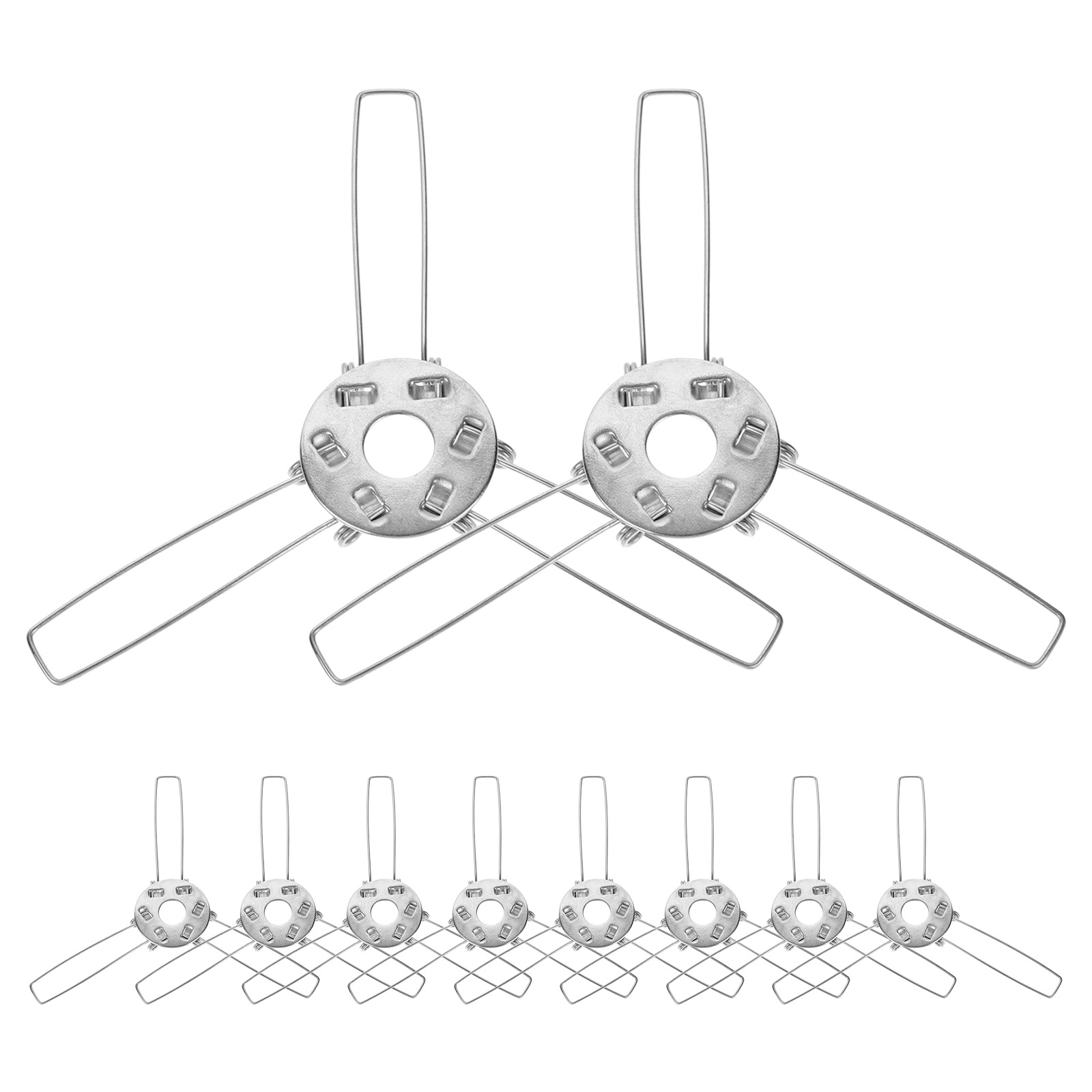 Raindrops 10 Pcs Lamp Holder Spring Clip Shade Lampshade Adapter Silver ...