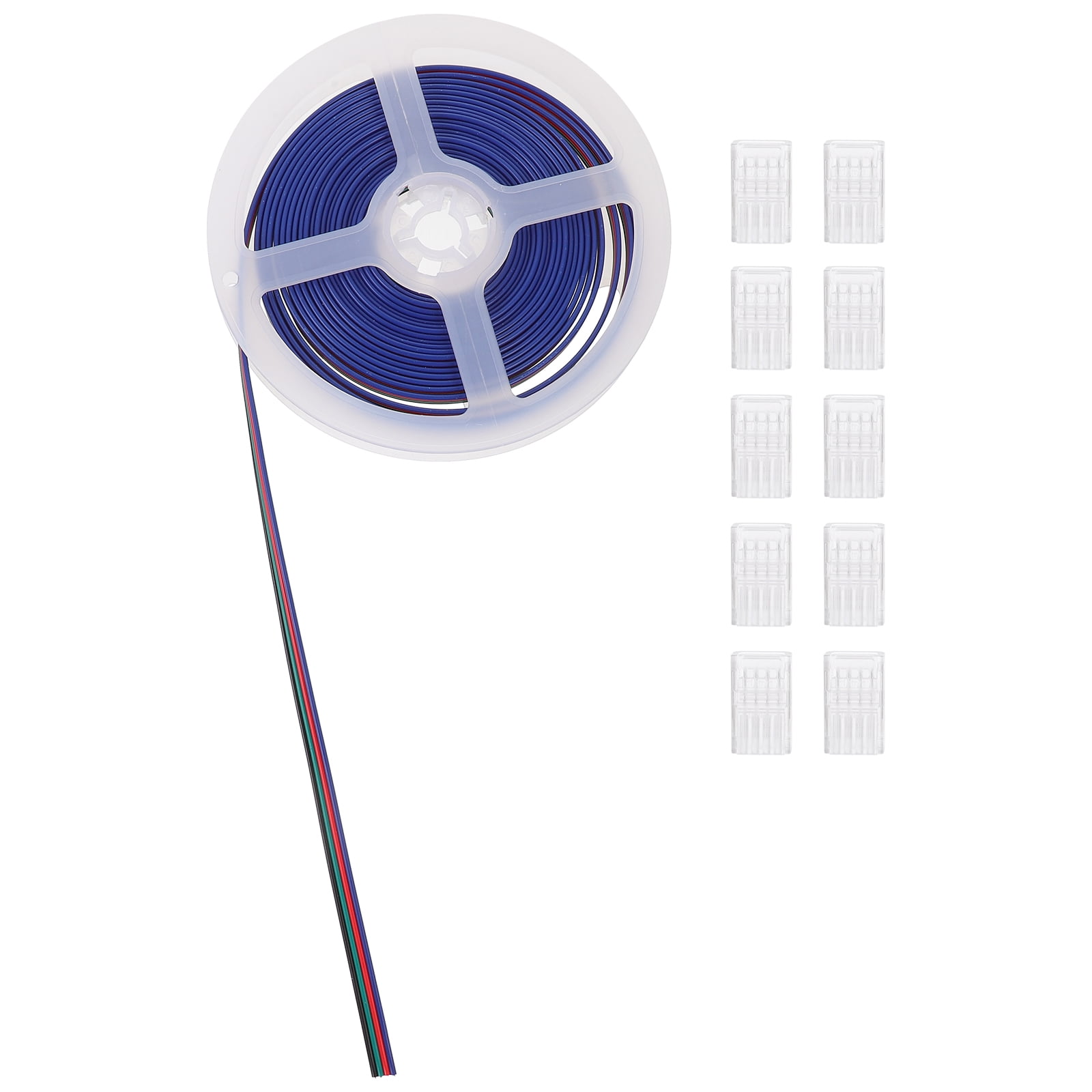 Raindrops 10 Pcs Light Strip Adapter Connector RGB LED 4 Pin Connectors ...