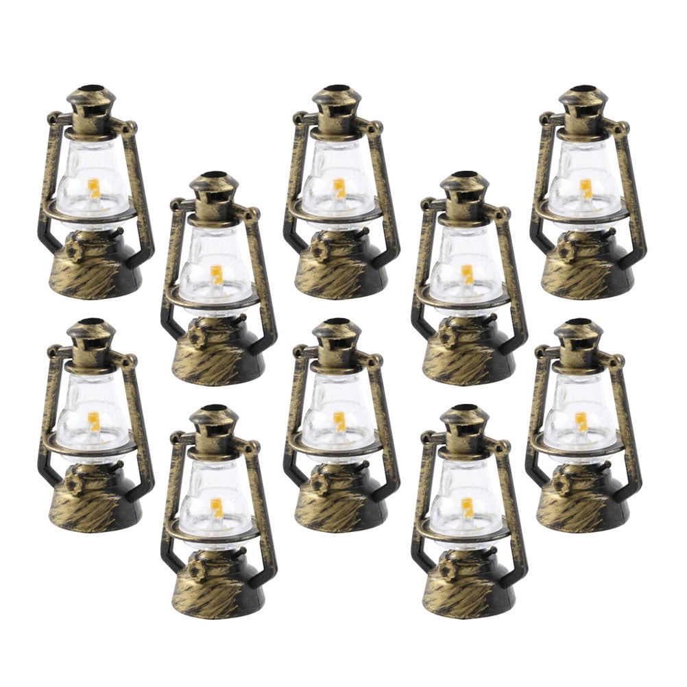 Raindrops 10 Pcs Mini Retro Kerosene Vintage Ornaments Lanterns Child ...