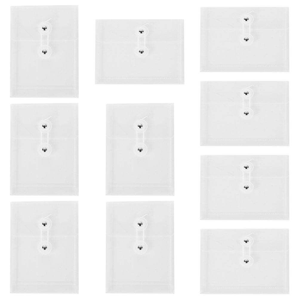 Raindrops 10 Pcs Office Conference Folder Transparent Rope Document Bag ...