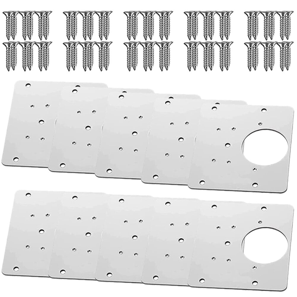 Raindrops 10 Pcs Pie Cut Corner Hinge Repair Plate Cabinet Hinges ...