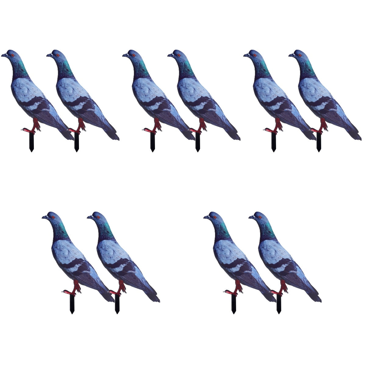 Raindrops 10 Pcs Pigeon Yard Art Sign Decorative Lifelike Pigeon ...