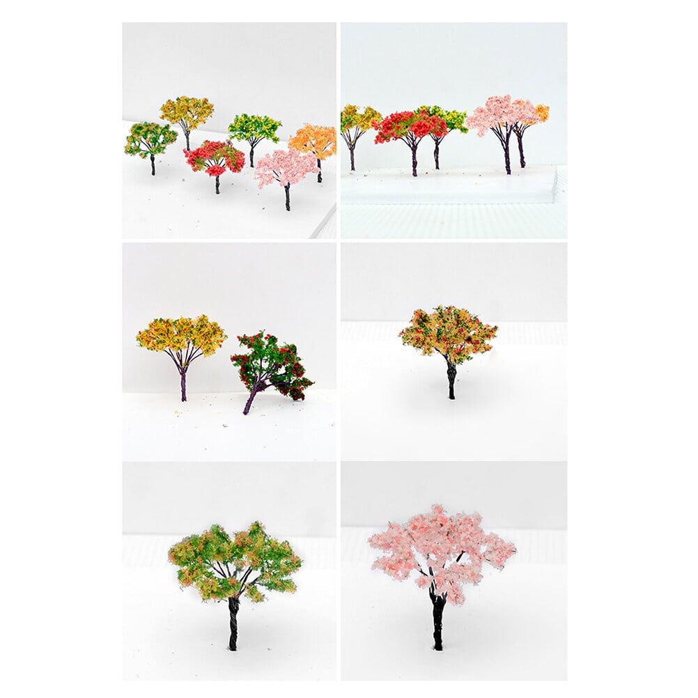 Raindrops 10 Pcs Sandbox Model Tree Mini Decorations Trees Plants ...