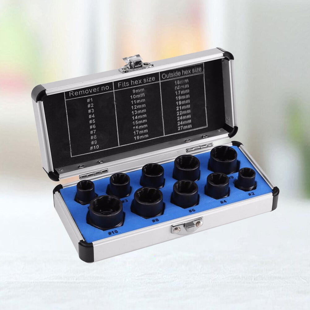Raindrops 10 Pcs/Set Bolt Extractor Easy-to-use Nut Deck Remover ...