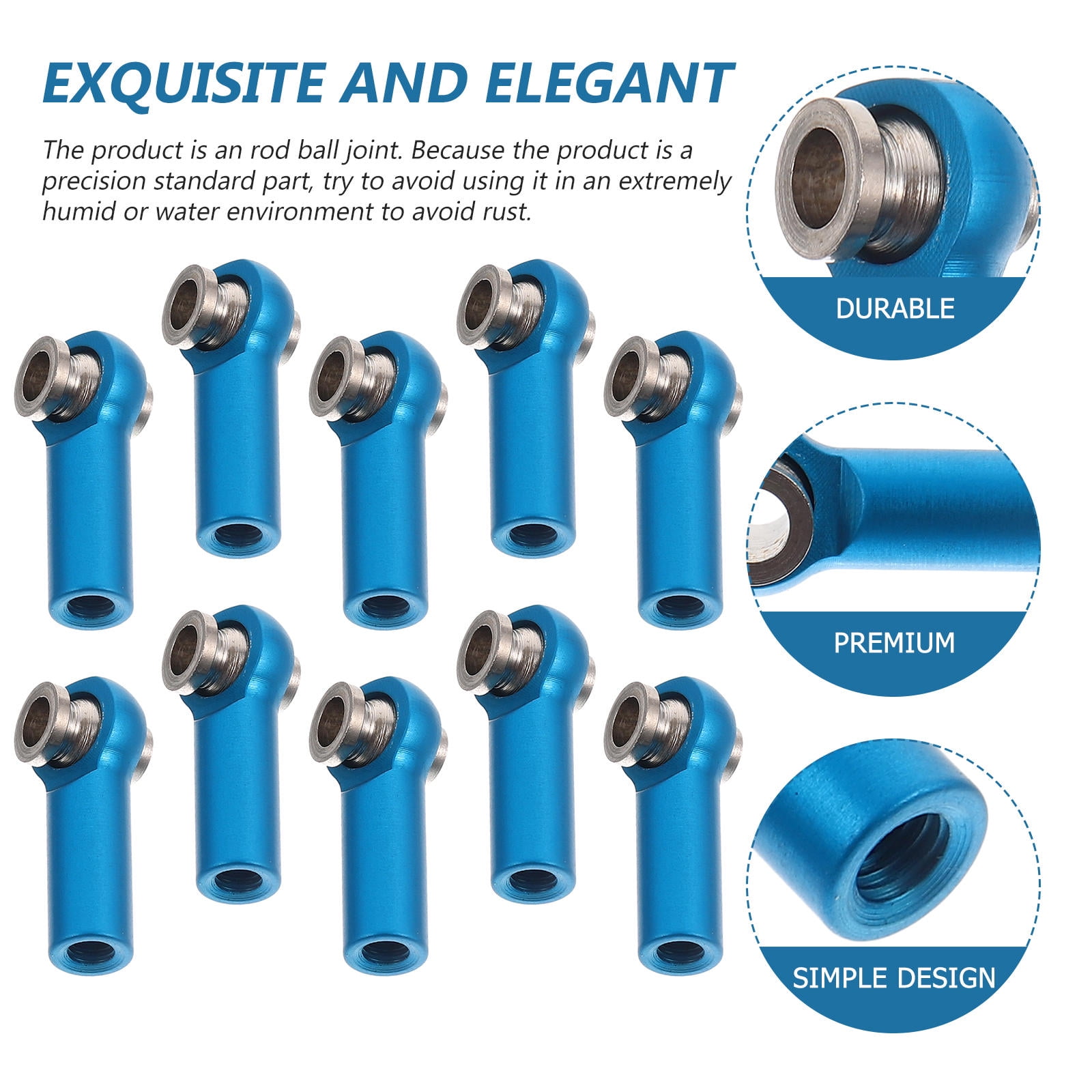 Raindrops 10 Pcs Tie Rod Head Connecting Ball Joint Linkages Universal ...