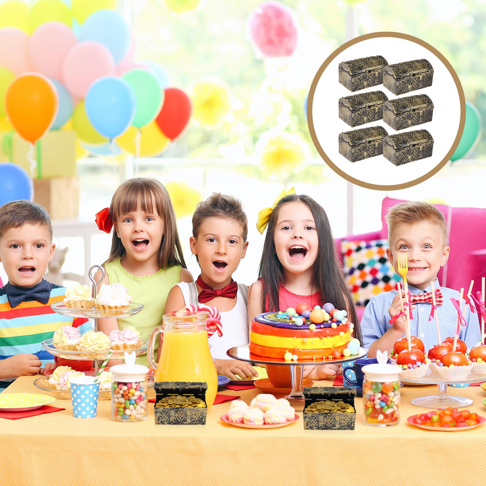 Raindrops 10 Pcs Treasure Chest Pirate Children Game Playthings Props ...