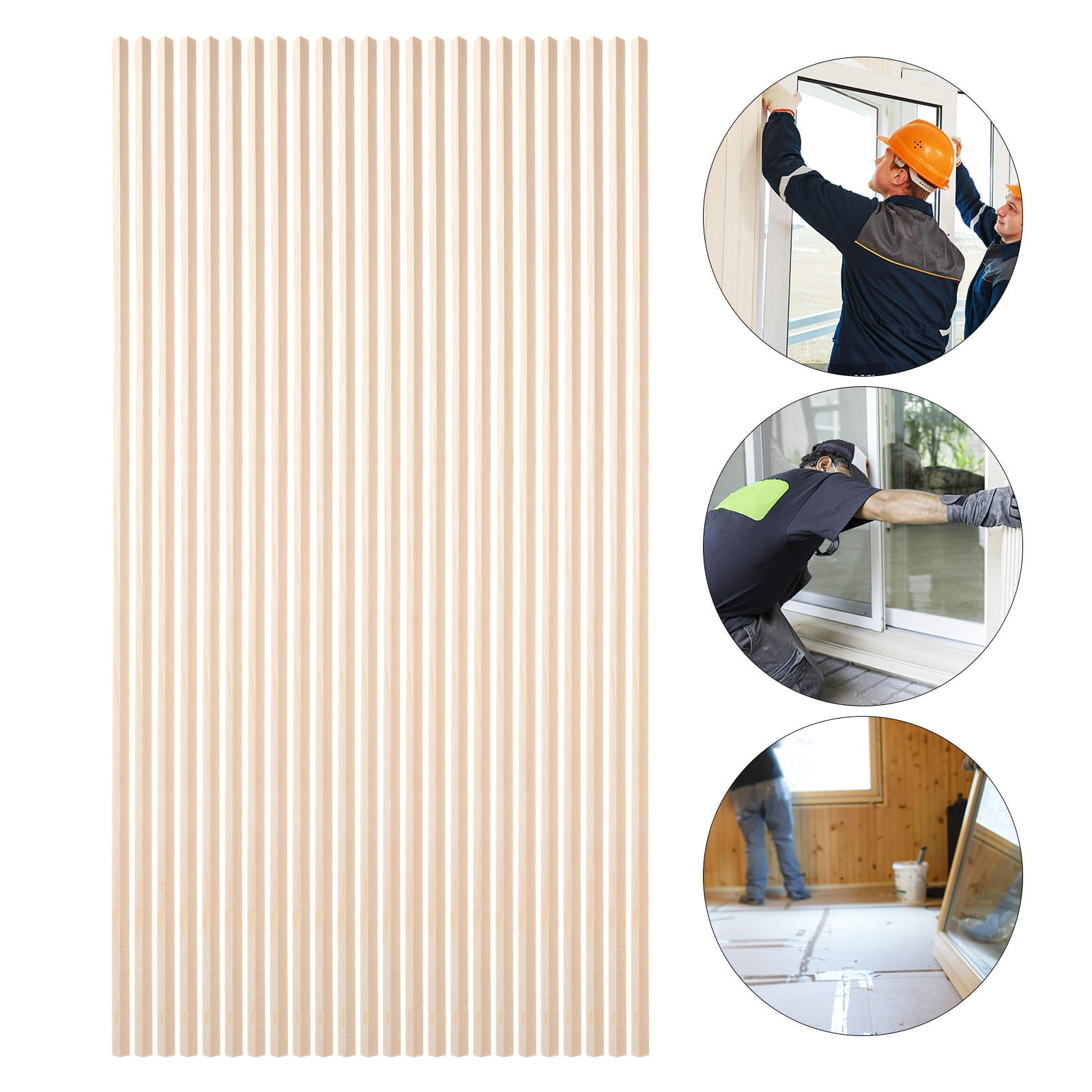 Raindrops 10 Pcs Wooden Strip DIY Model Triangular Window Decor Screen ...