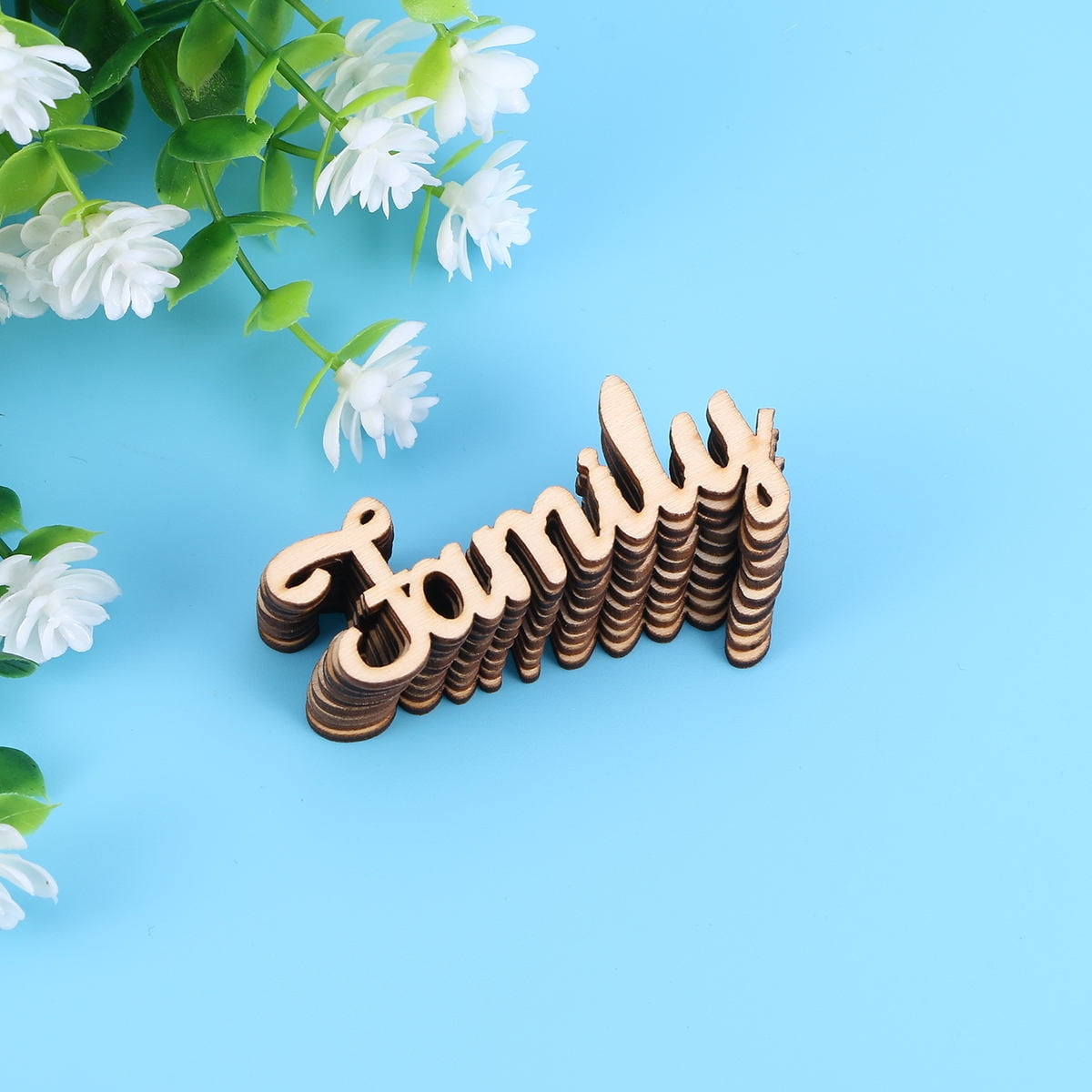 Raindrops 10 Pcs Words Wood Chip Decoration Creative Handcrafts Various ...