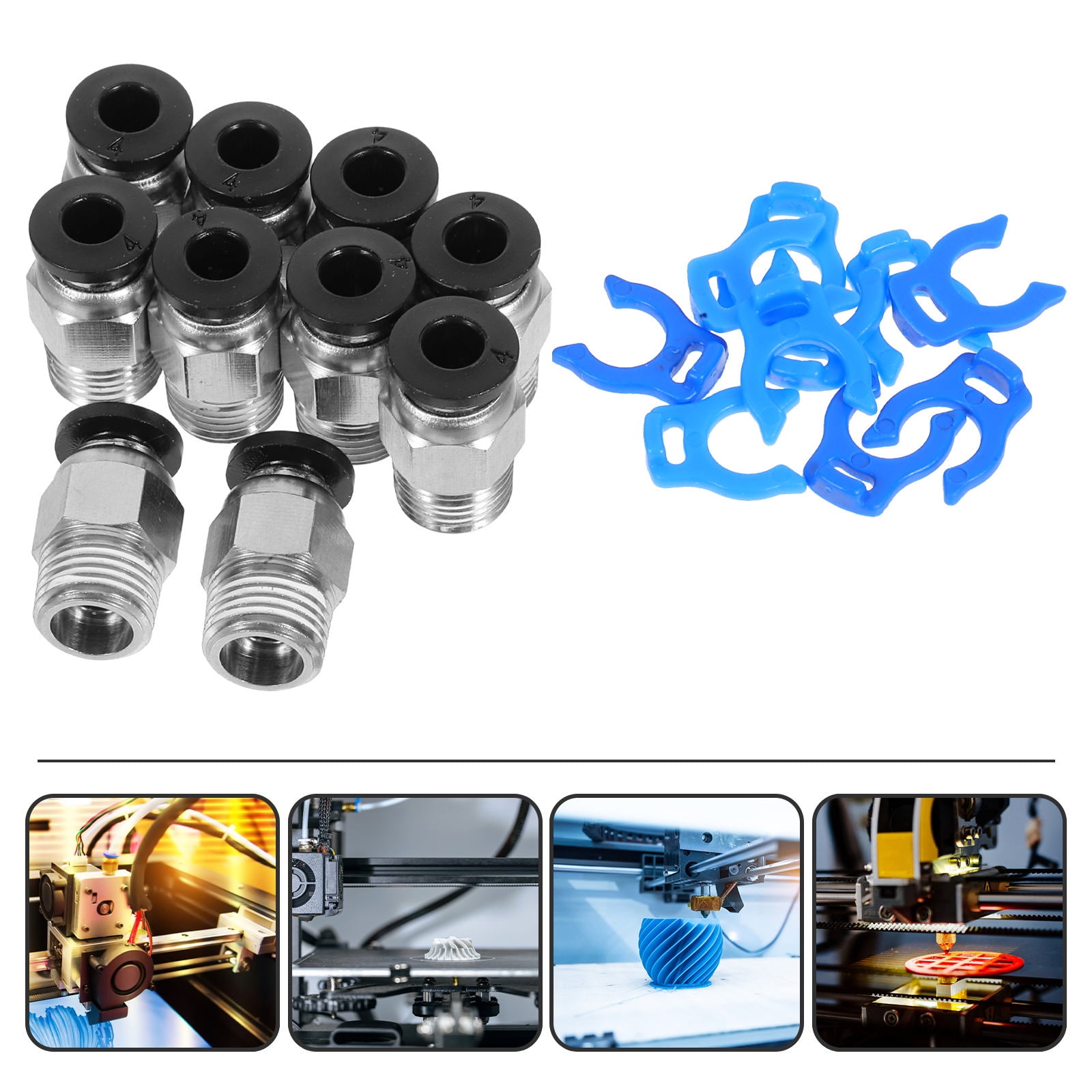 Raindrops 10 Sets DIY 3D Printer Accessories Pneumatic Connector for ...