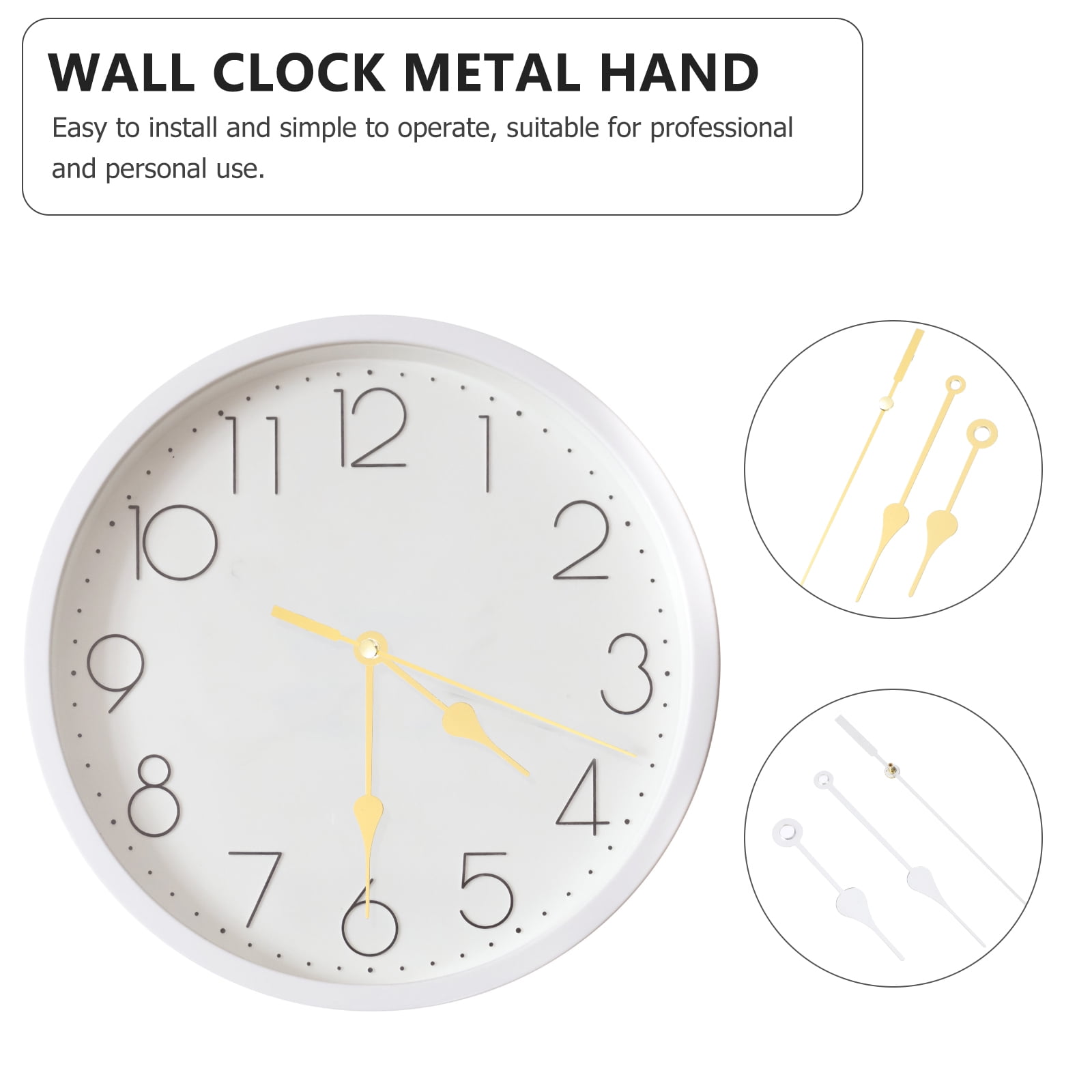 Raindrops 10 Sets Diy Clock Hands Small Gold Clock Arms for Clock ...