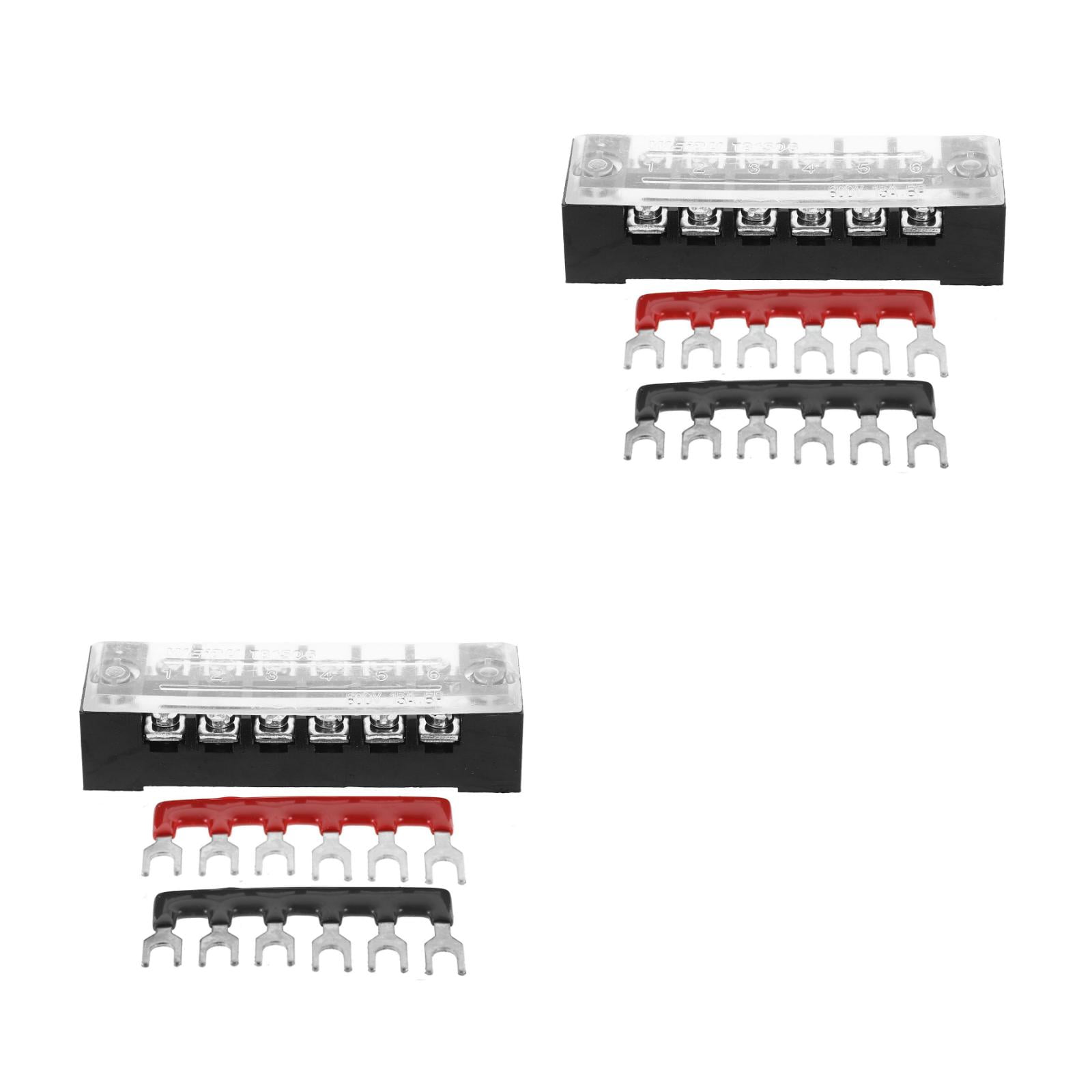 Raindrops 10 Sets Dual- row Terminal Block 6 Position 600V 5A Terminal ...