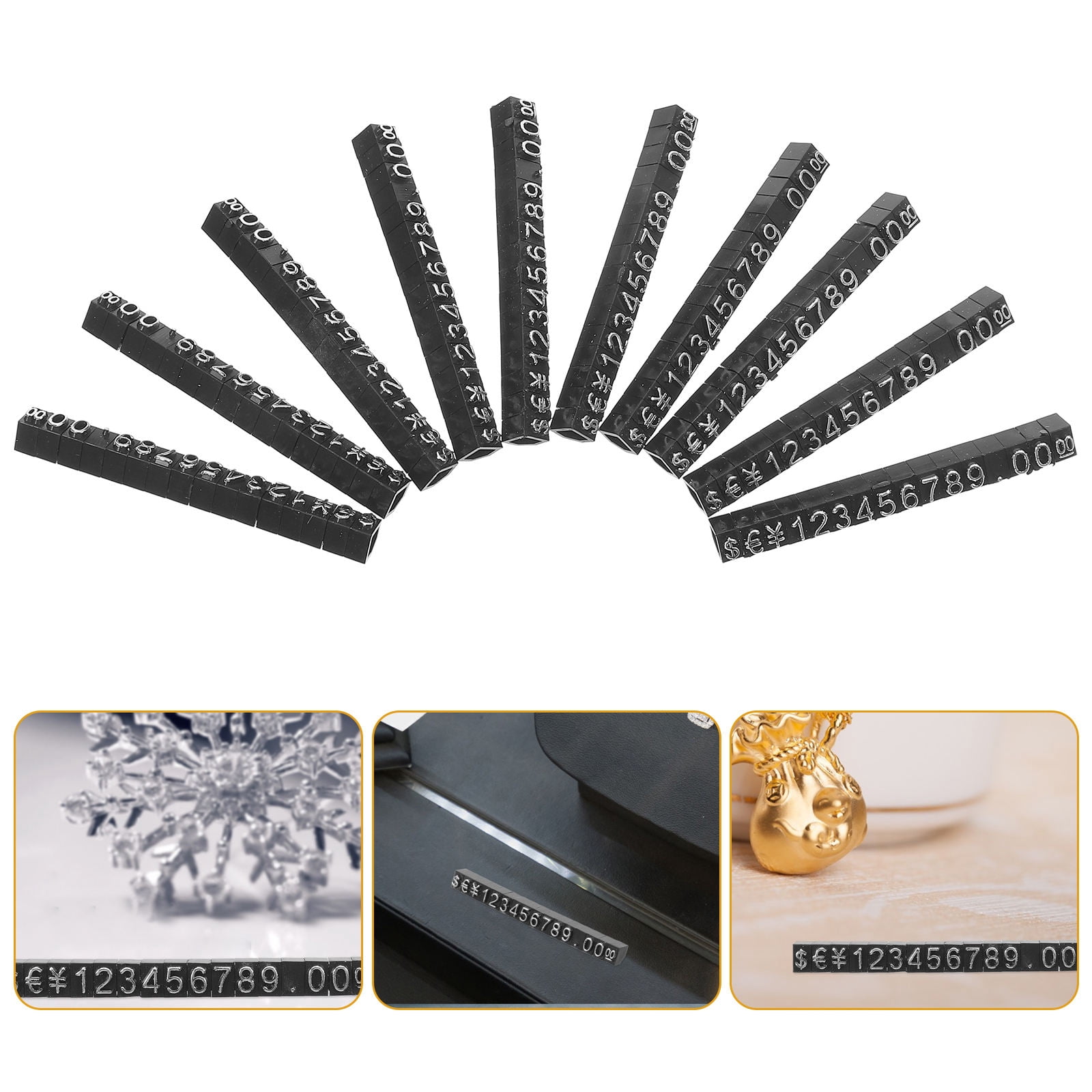 Raindrops 10 Sets Price Display Cubes Counter Stand Price Tags Plastic ...