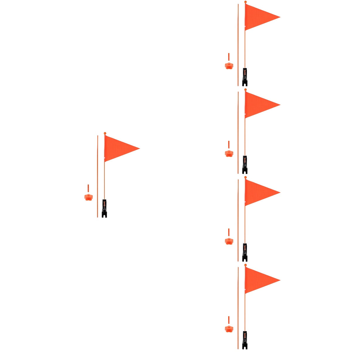 Raindrops 10 Sets Rear Bike Safety Flags Bike Advertising Triangle Flag ...