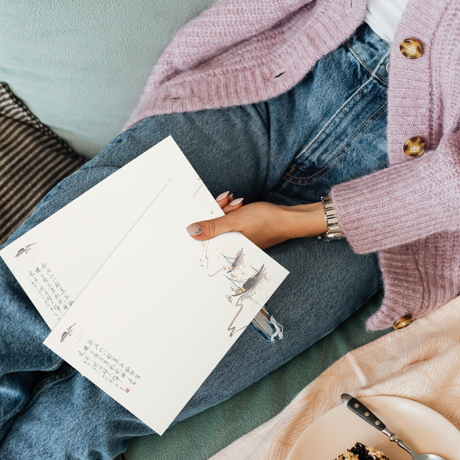 Raindrops 10 Sets Vintage Writing Paper Vintage Letter Paper Blank ...