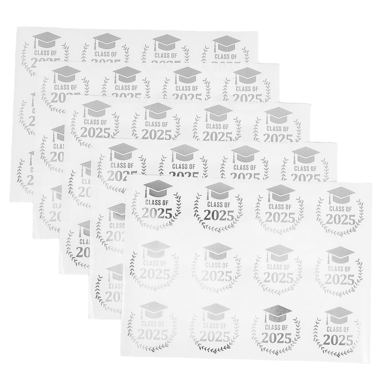 Raindrops 10 Sheet Graduation Cap Stickers Waterproof Gold Foil ...