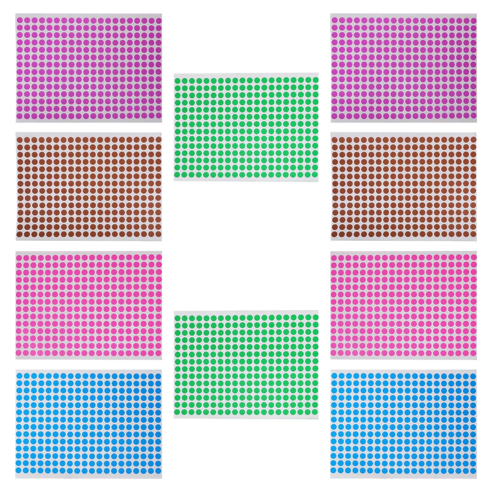 Raindrops 10 Sheets Circular Small White Stickers Labels Color ...