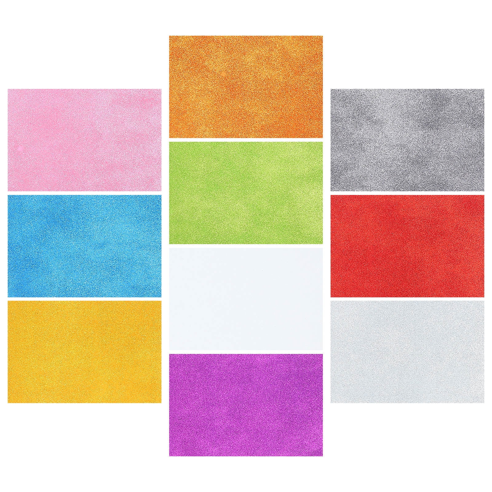 Raindrops 10 Sheets Glitter Construction Paper Assorted Color For ...