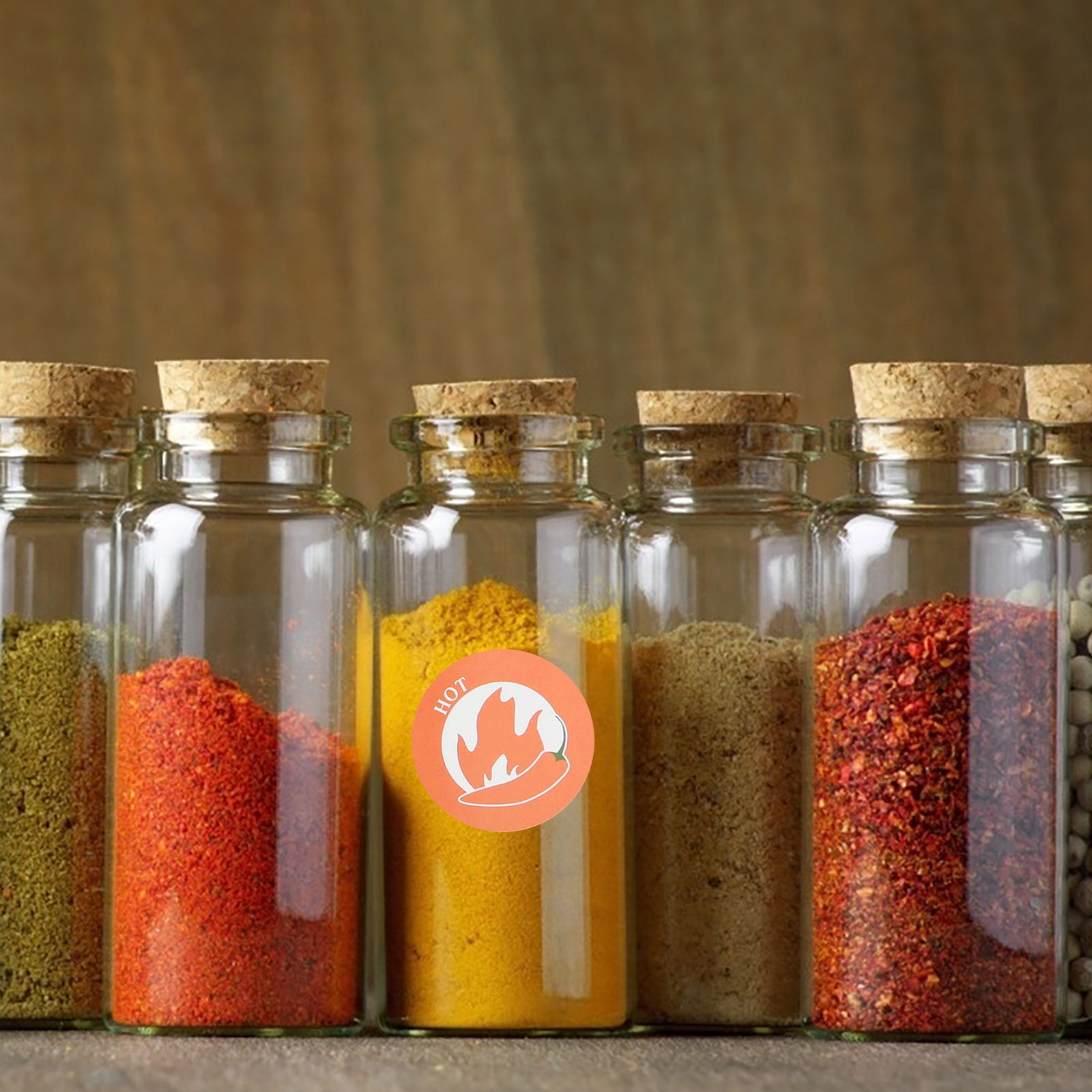 Raindrops 10 Sheets Of Hot Food Decals Spicy Warning Stickers For Food ...