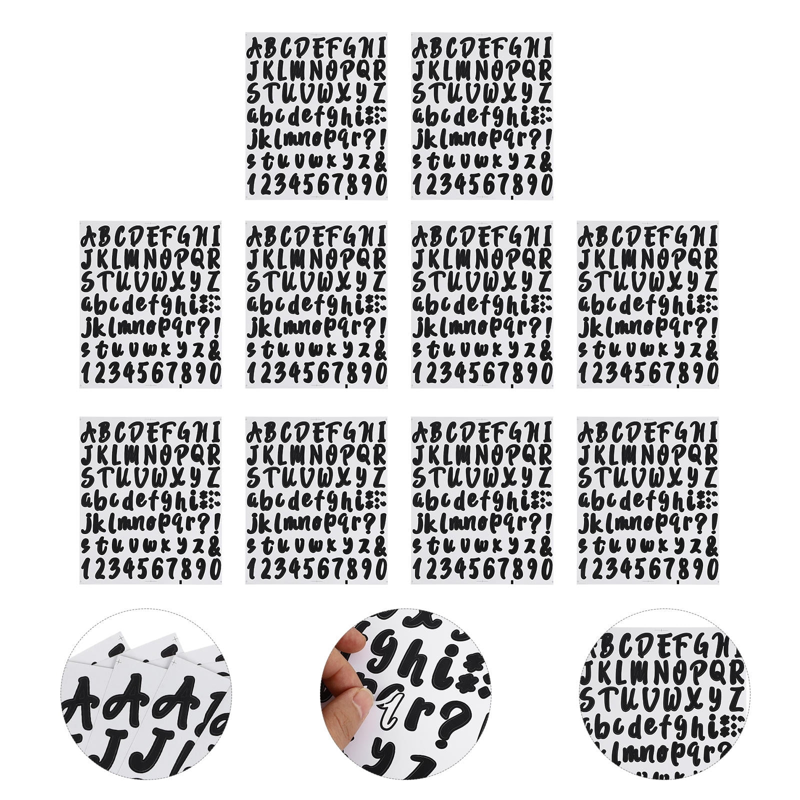 Raindrops 10 Sheets Self Adhesive Letters Numbers Stickers for Decor ...